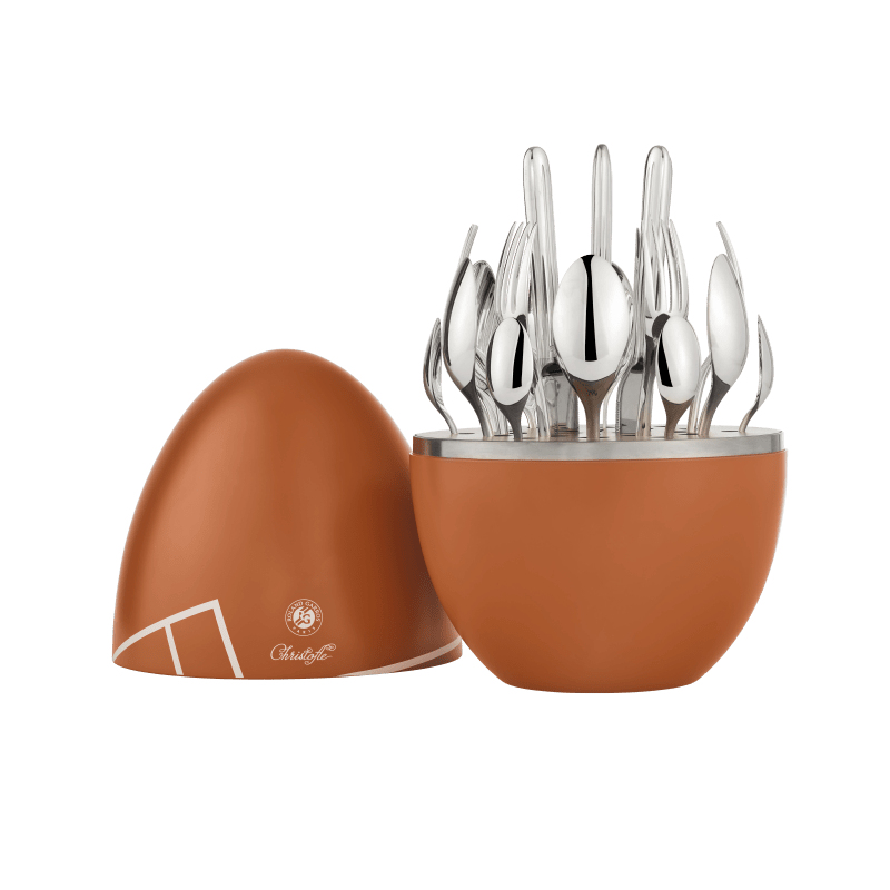 24-Piece Silver-Plated Flatware Set with Chest MOOD ROLAND-GARROS