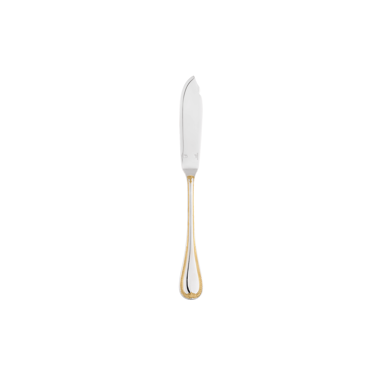 Partially Gilded Silver-plated Fish knife Malmaison
