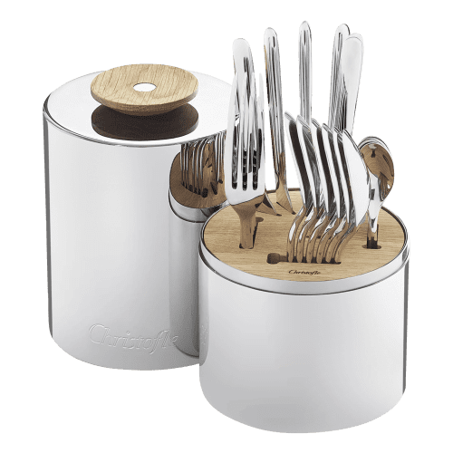 24-Piece Stainless Steel Flatware Set with Storage Capsule Essentiel