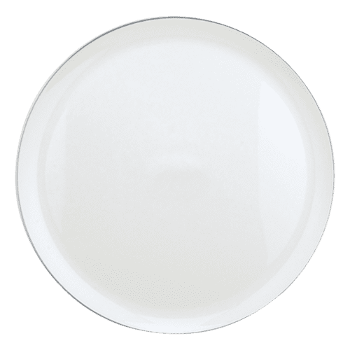 Plat rond à tarte en porcelaine finition platine Albi