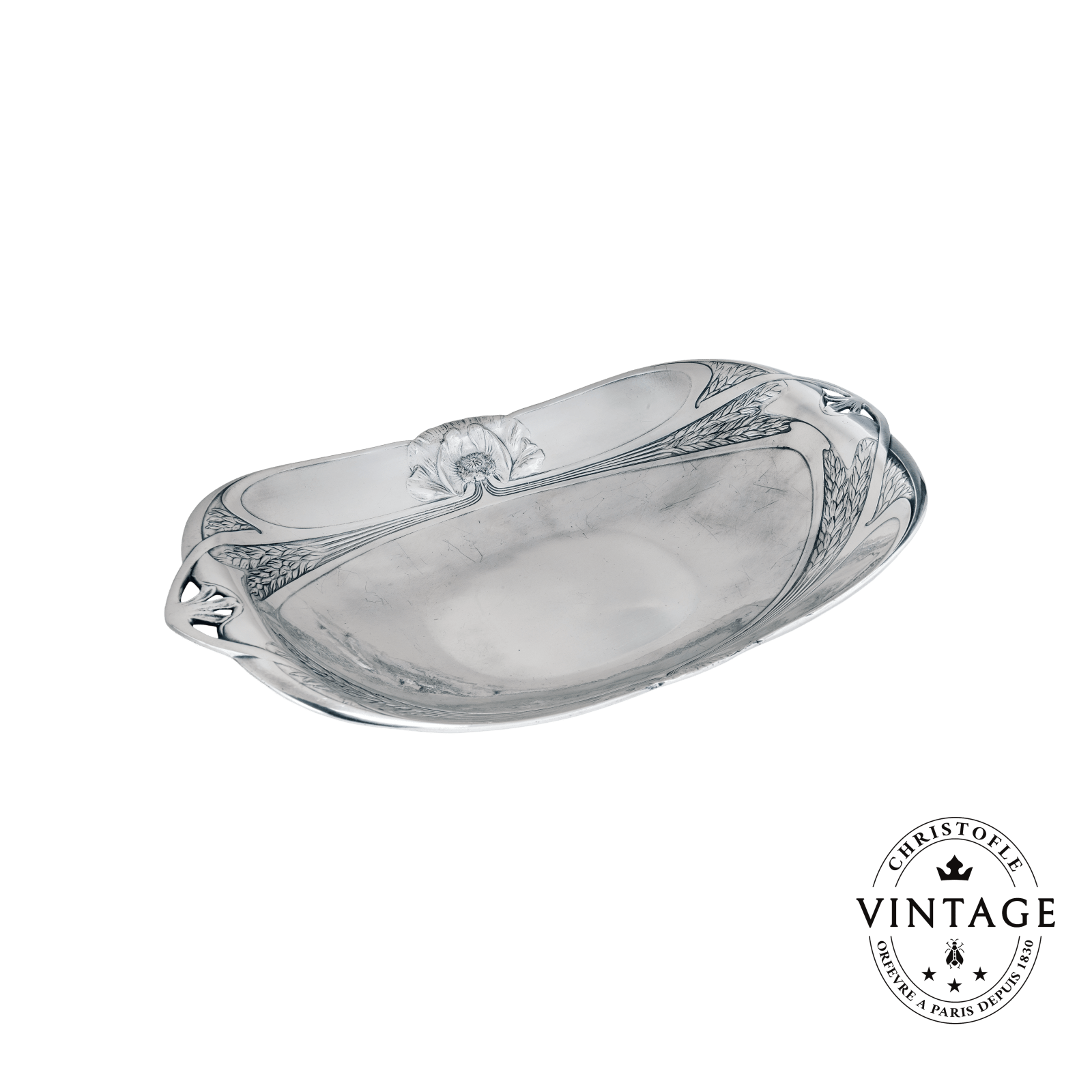 Bread basket Ear of Wheat, Silverware - Vintage Gallia