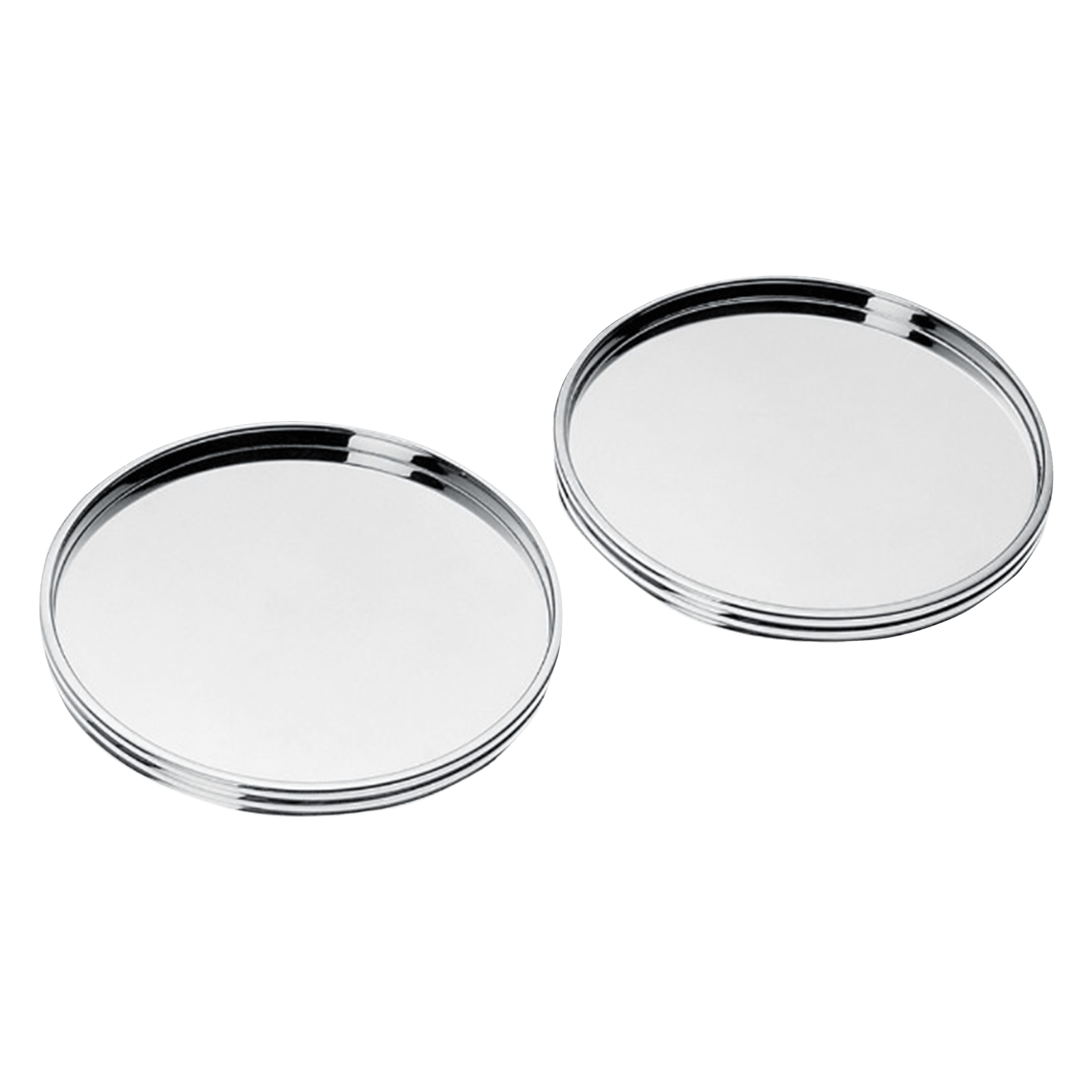 Two Silver-Plated Coasters K+T - Christofle