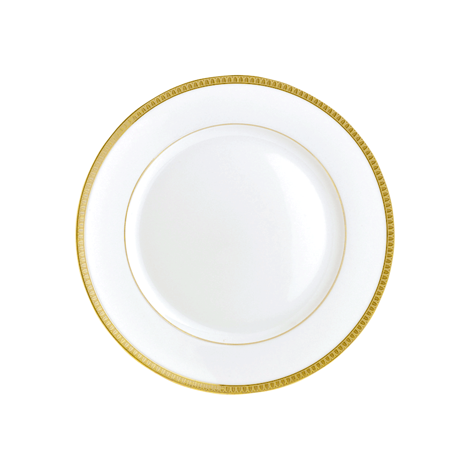 Gilded Porcelain Bread Plate Malmaison - Christofle