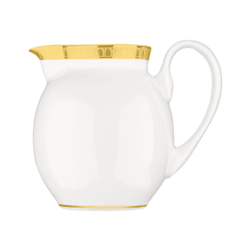 Porcelain Cream Pitcher - Gold Malmaison