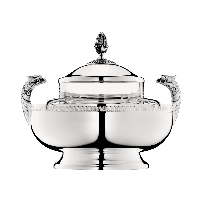 Silver-Plated Caviar Serving Set Malmaison | Christofle USA