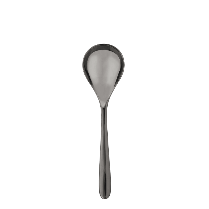 Black Stainless Steel Cream Soup Spoon L'Âme de Christofle