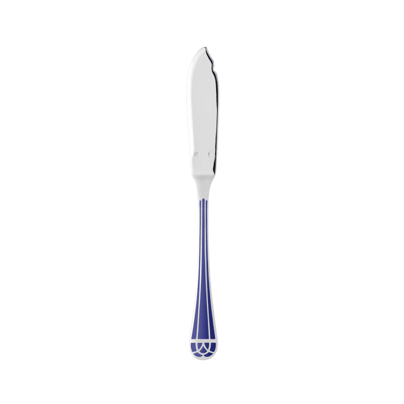 Silver-Plated Fish Knife - Marbled Blue Talisman