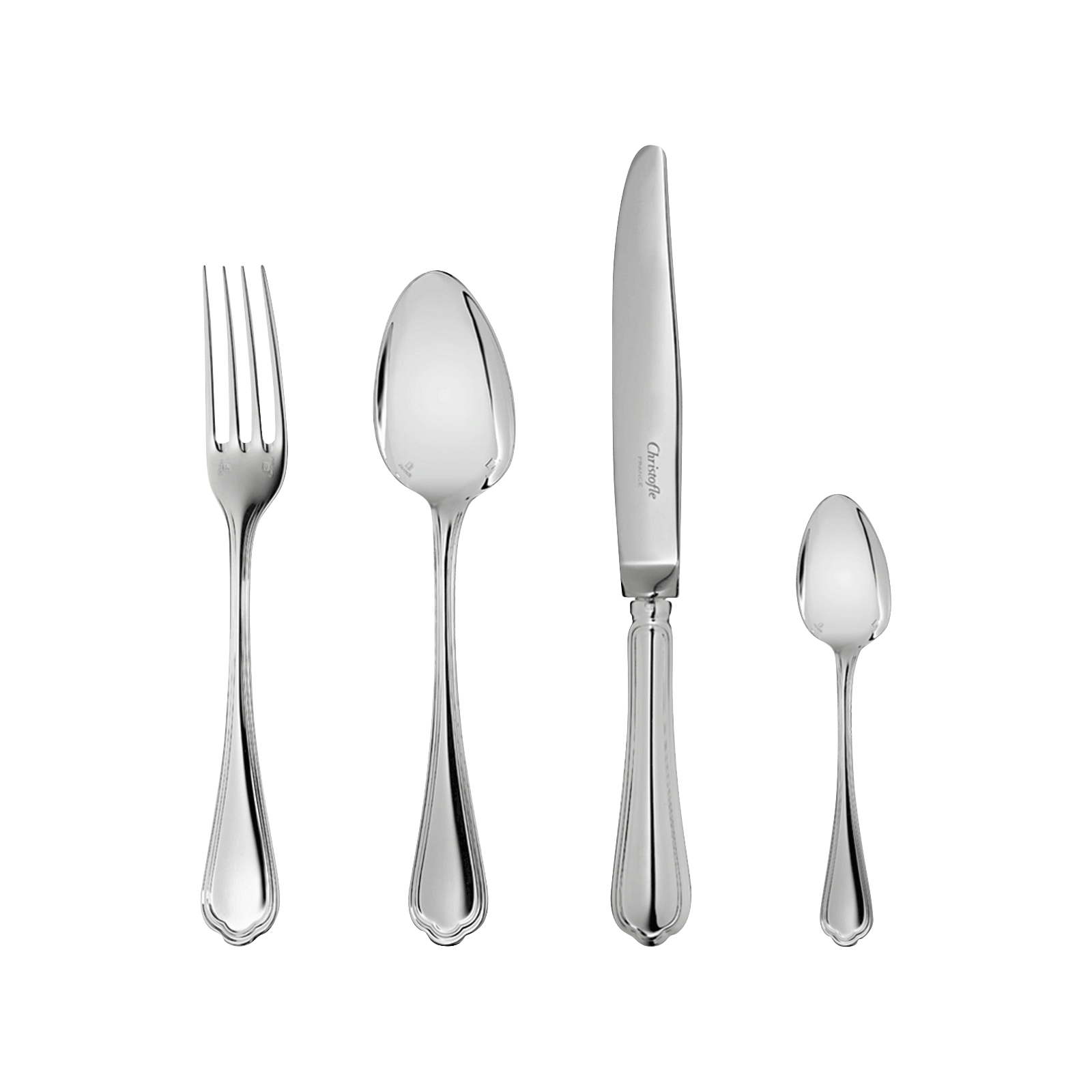 48-Piece Silver-Plated Flatware Set for 12 people Spatours - Christofle