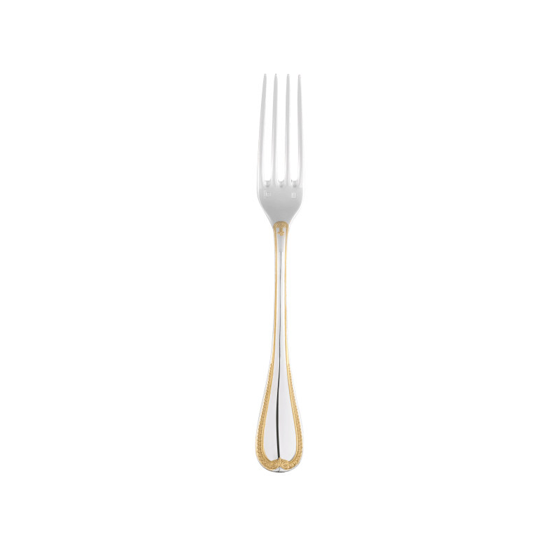 Fourchette de table en métal argenté - dorure partielle Malmaison ...