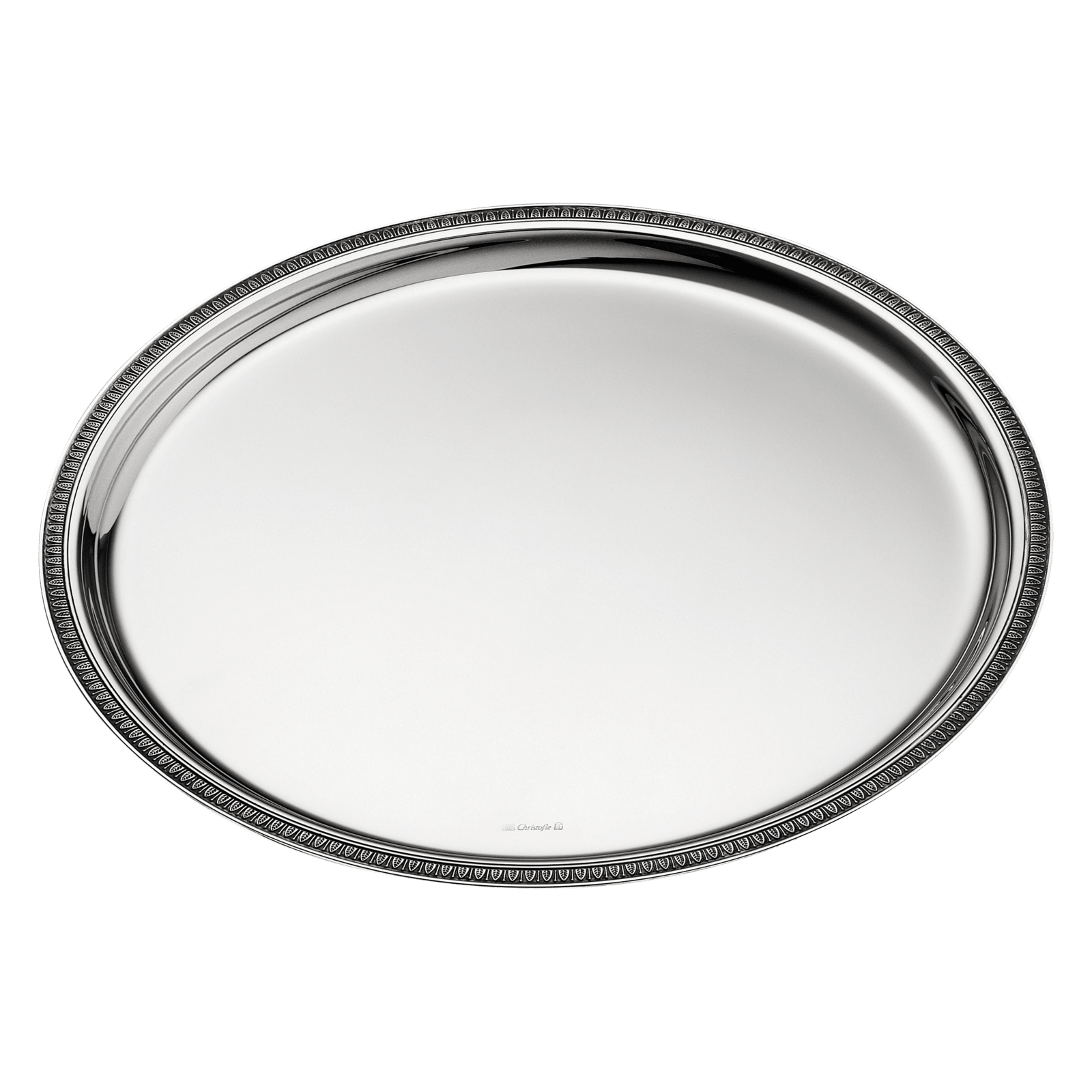 Silver-Plated Small Round Tray - 30 cm Malmaison - Christofle