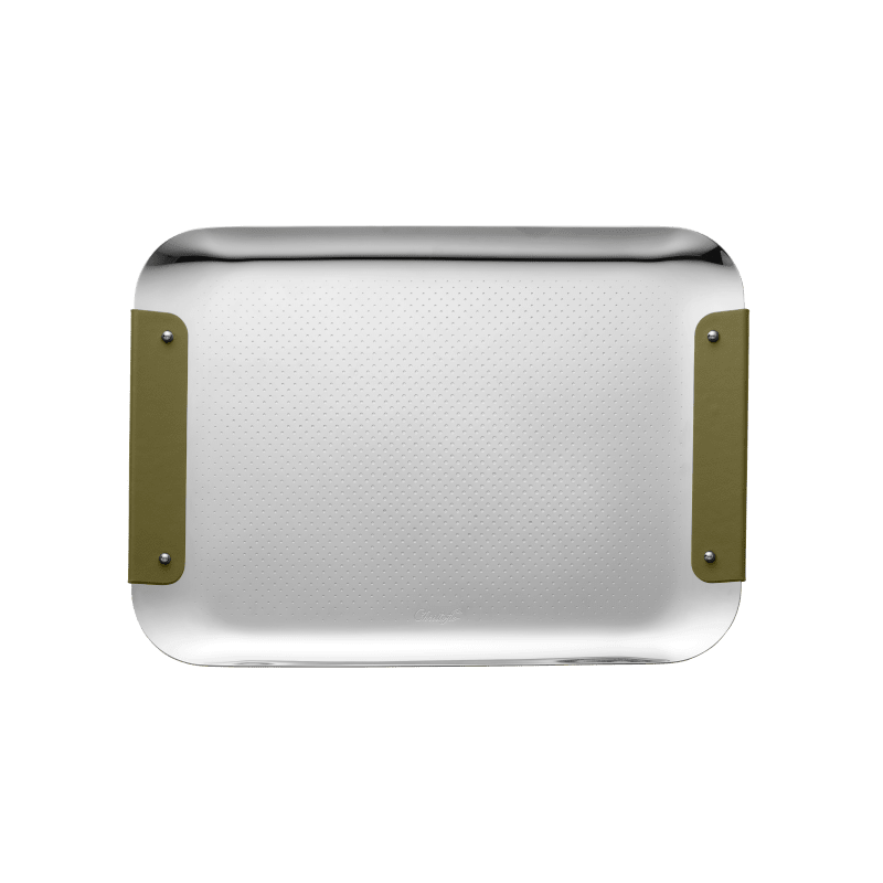 Stainless Steel Rectangular Tray Imperial Green - 32x23cm Club