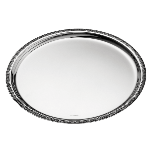 Silver-Plated Small Round Tray - 30 cm Malmaison | Christofle EUR