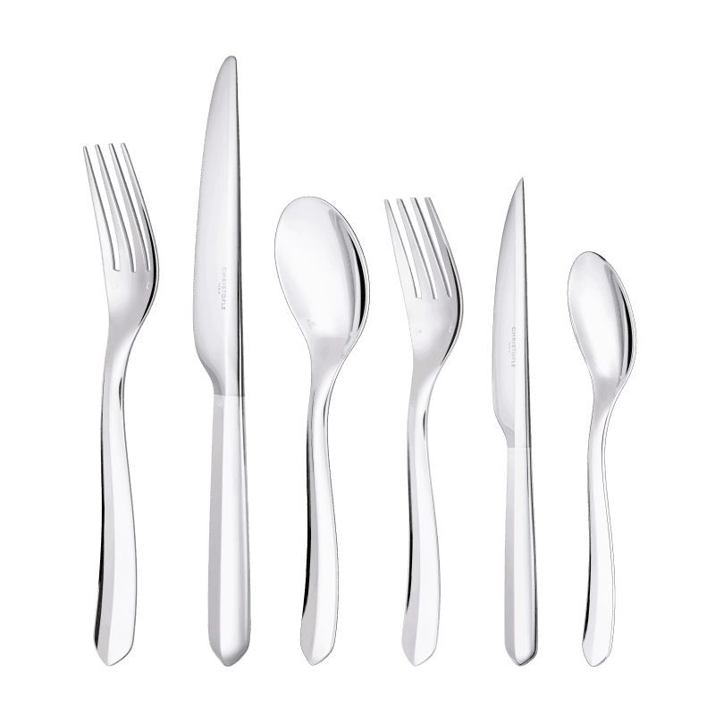 36-piece Silver-Plated Flatware Set for 6 People with Large Storage Box ...