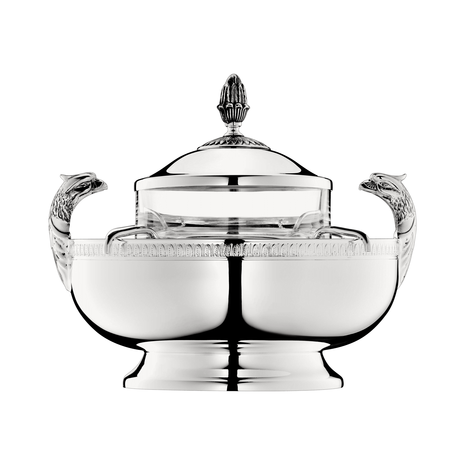 Silver-Plated Caviar Serving Set Malmaison - Christofle