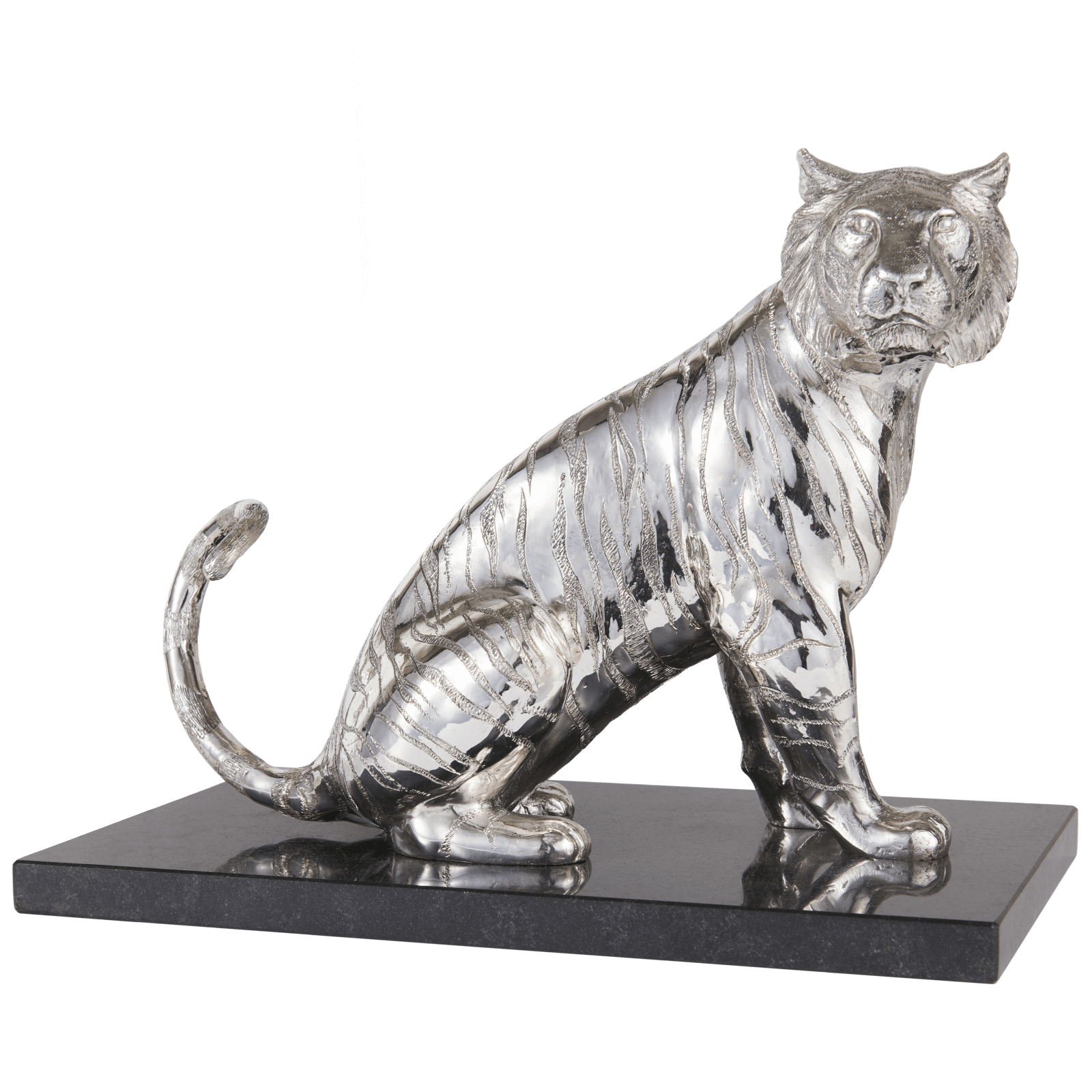 Sitting tiger Sterling silver - Haute Orfèvrerie Tigre